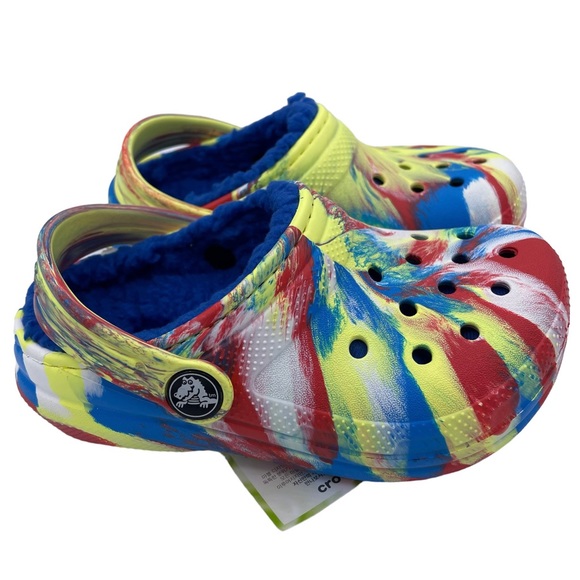 CROCS | Shoes | Crocs Kids Classic Lined Marbled Clogs Size 9c | Poshmark